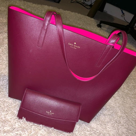 kate spade | Bags | Kate Spade Reversible Tote W Matching Wallet | Poshmark